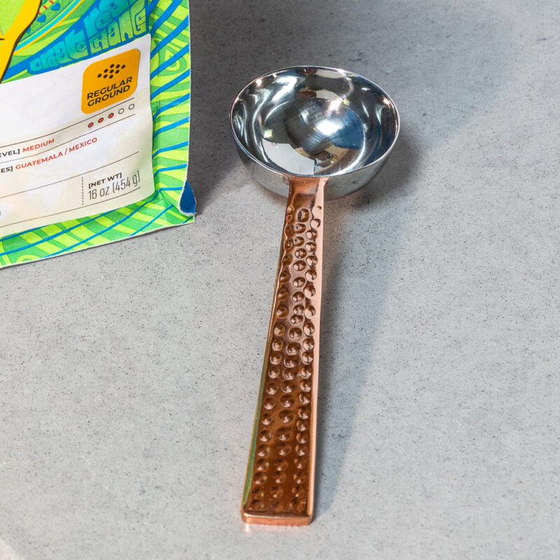 Hammered Stainless Steel Coffee Spoon - FairTrade Caravans