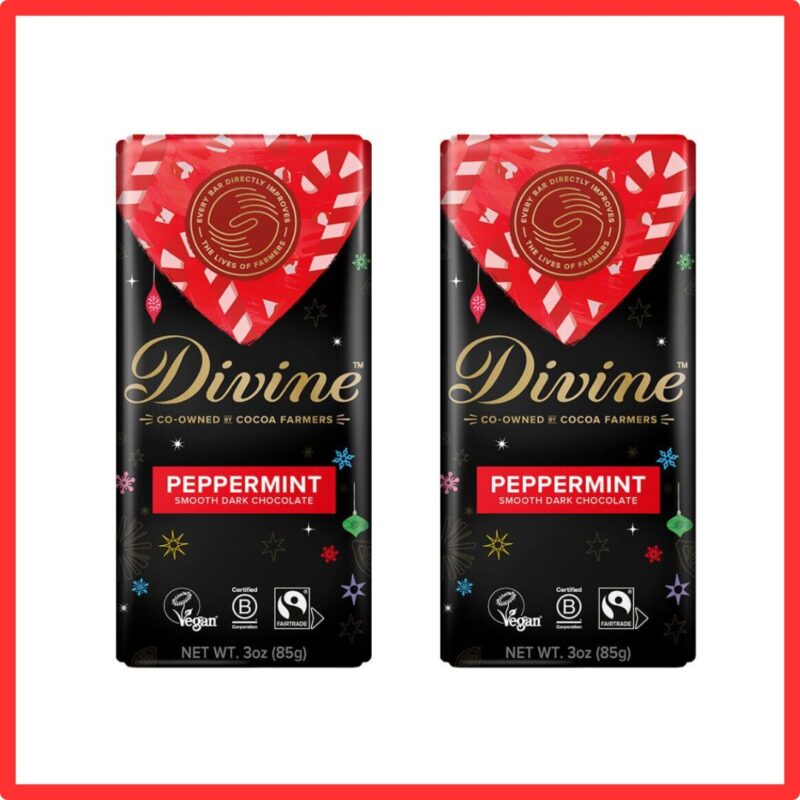 Dark Chocolate Peppermint Holiday (2) Bars - FairTrade Caravans