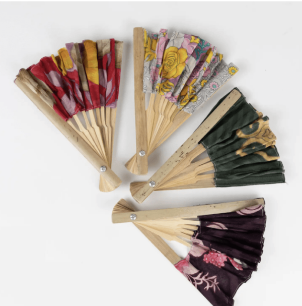 Sale - Sari Folding Fan - FairTrade Caravans